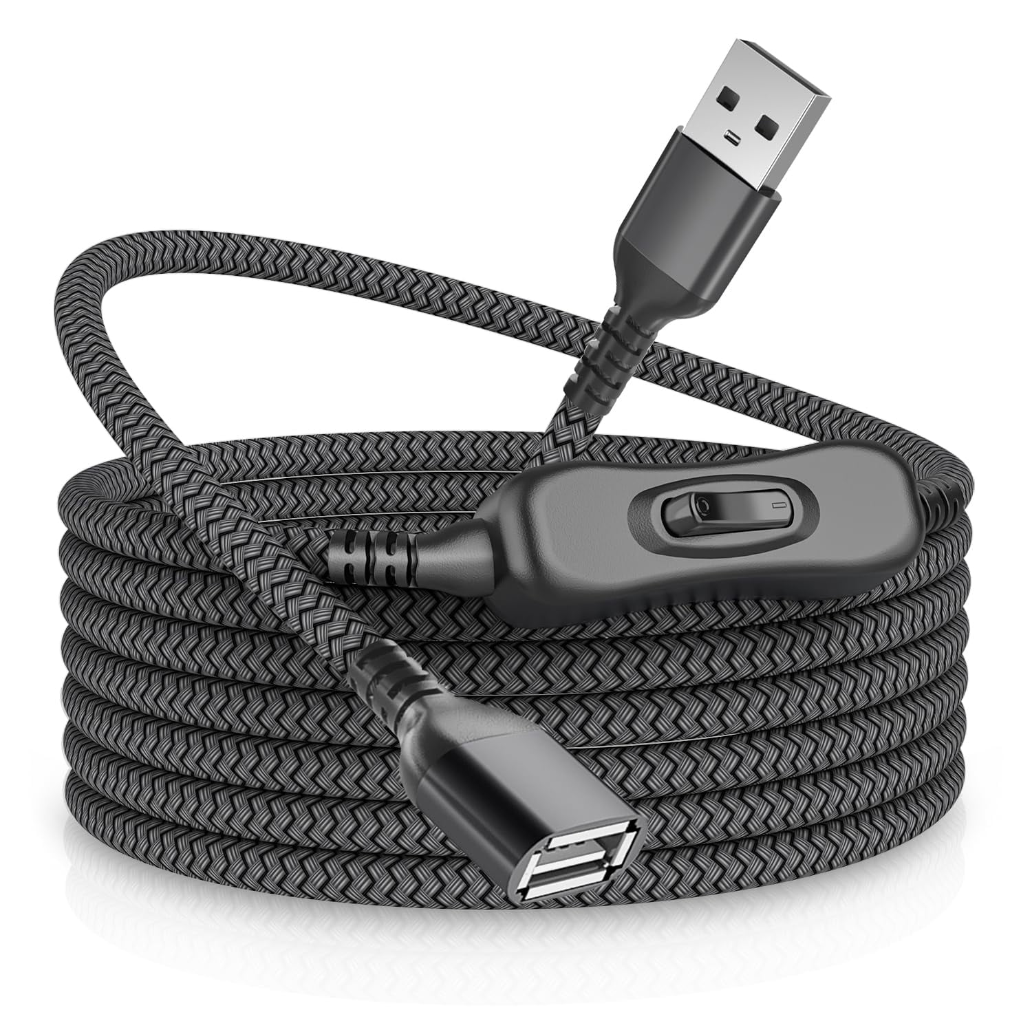USB Extension Cable with On/Off Switch 6.6FT,Type A Male to Female ...