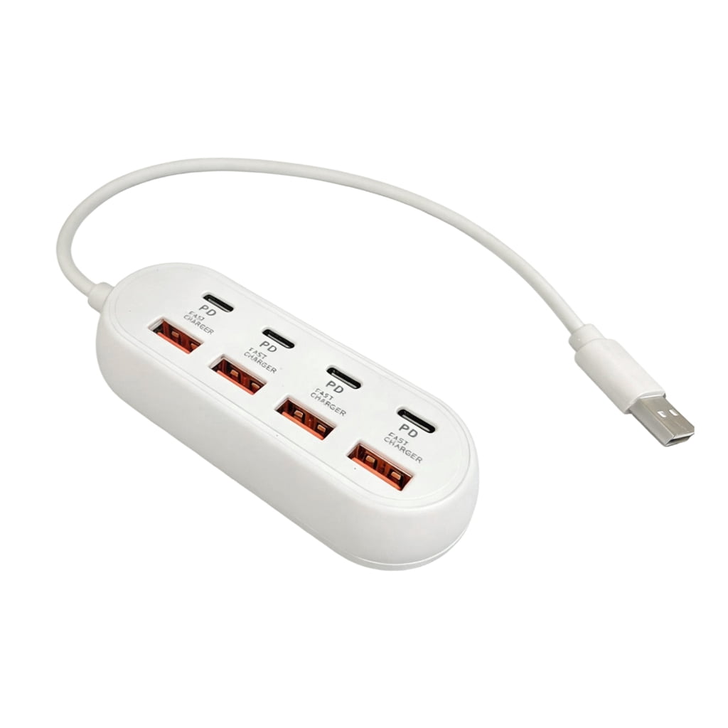 USB Extension Cable Splitter With 8 Charging Port Including 4 USB And 4 ...