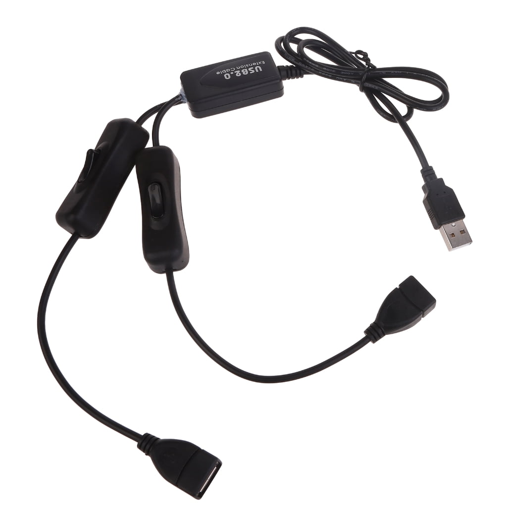 USB Extension Cord with Two Port and Individual on off Switches USB ...