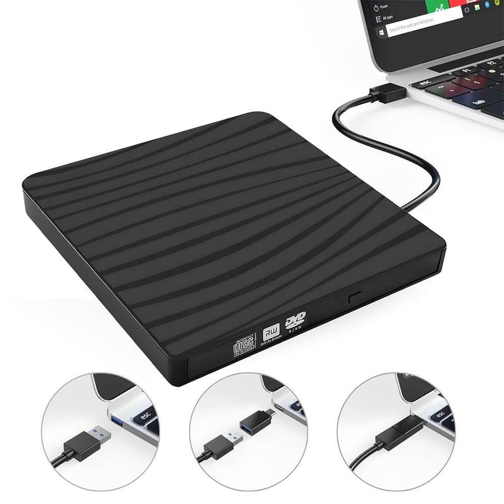 USB External CD DVD Reader CD/DVD Drive Burner Reader External DVD CD ...