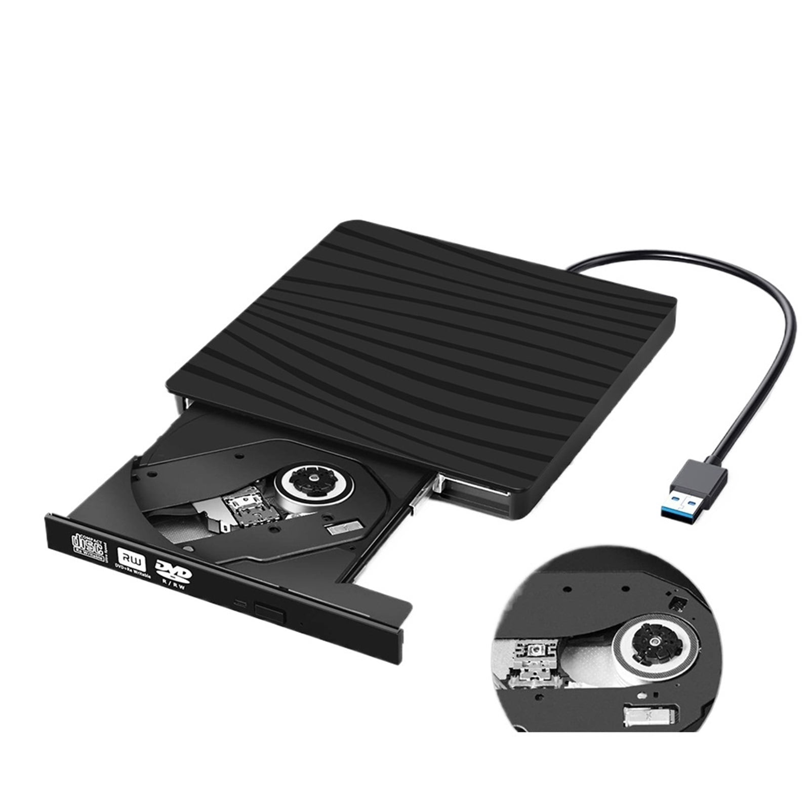 USB External CD DVD Reader CD/DVD Drive Burner Reader External DVD CD ...