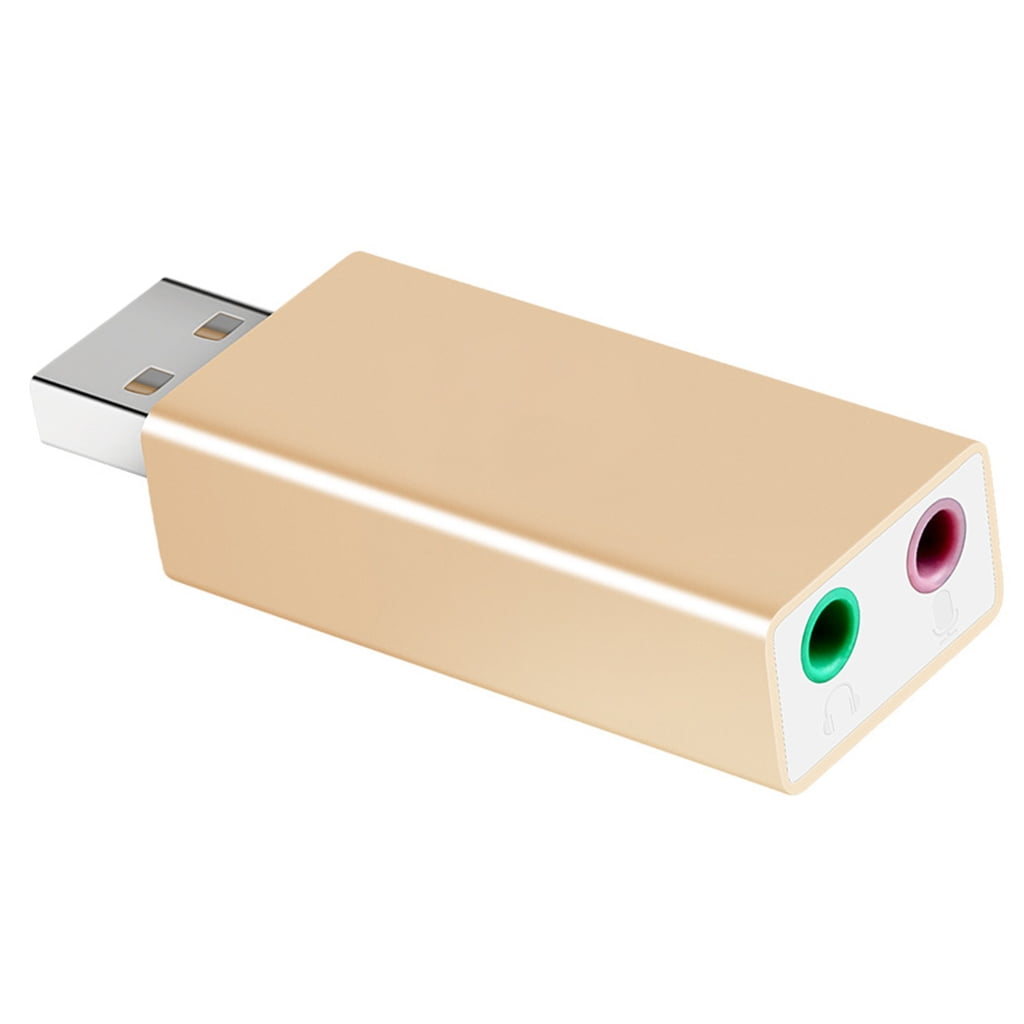 USB External Sound Card 3.5mm Headphone Microphone Adapter Metal ...