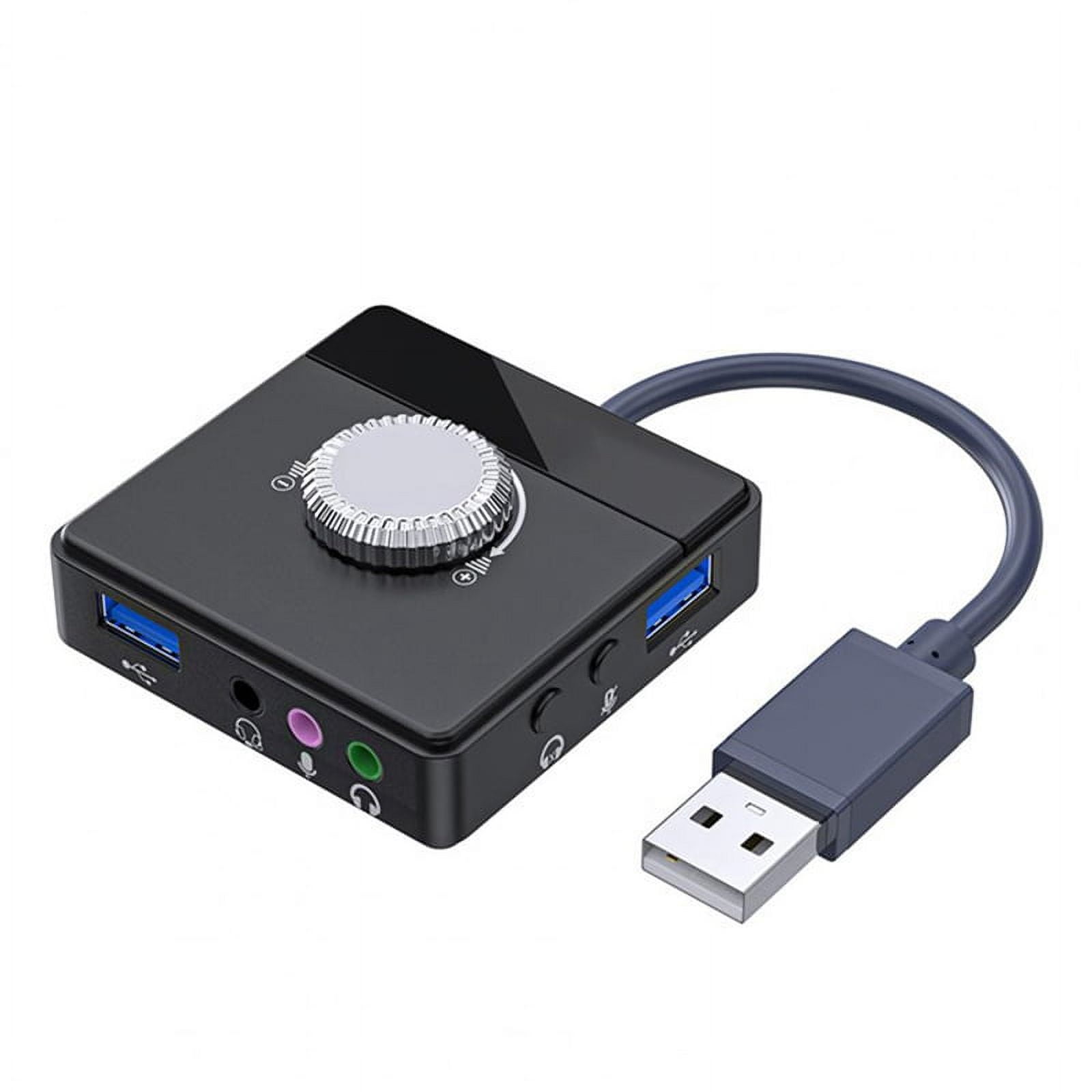 USB External Sound Card 3.5mm Jack Volume Adjustable Tablet Computer ...