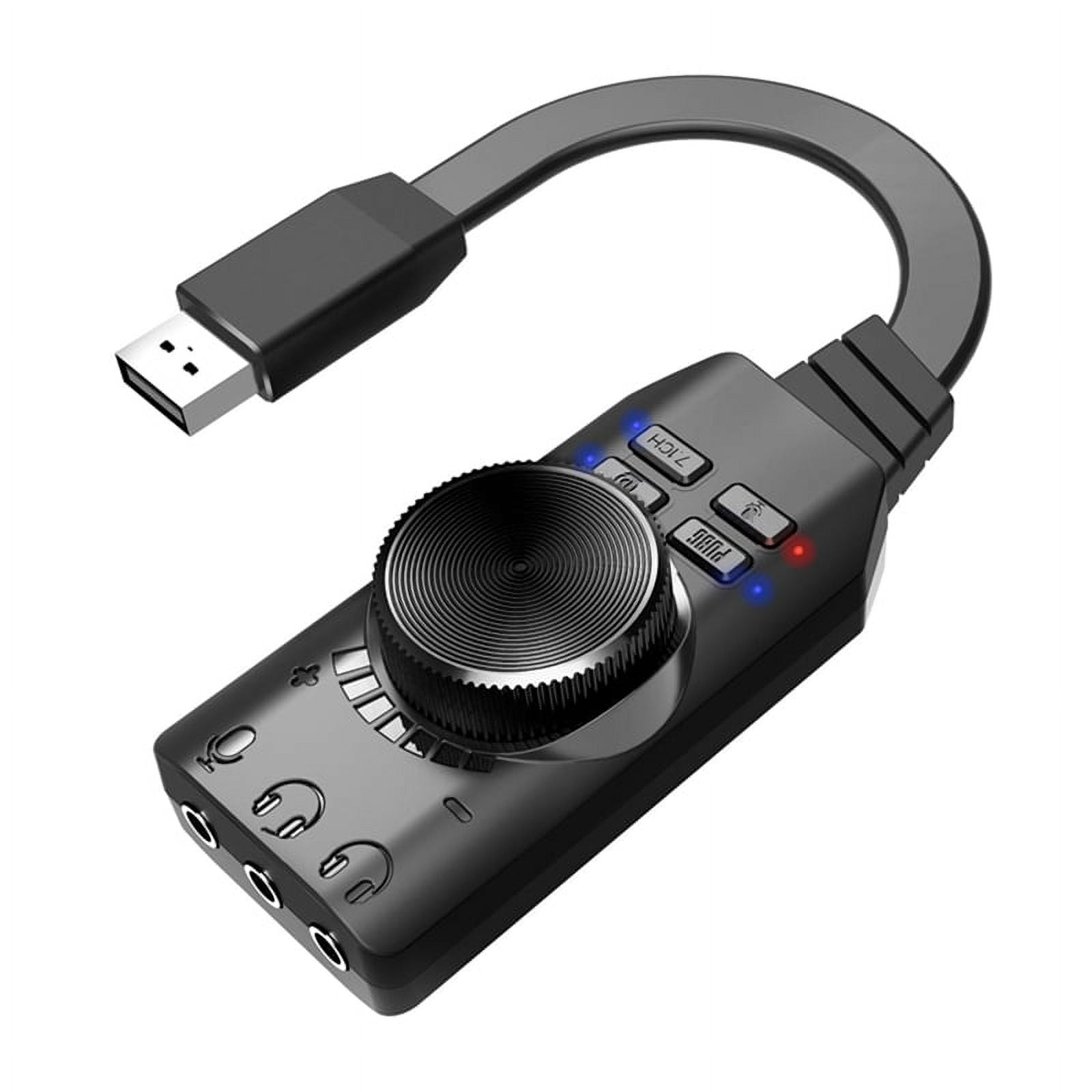 USB External Sound Card Adapter 7.1Channel USB Computer Game Sound Card ...