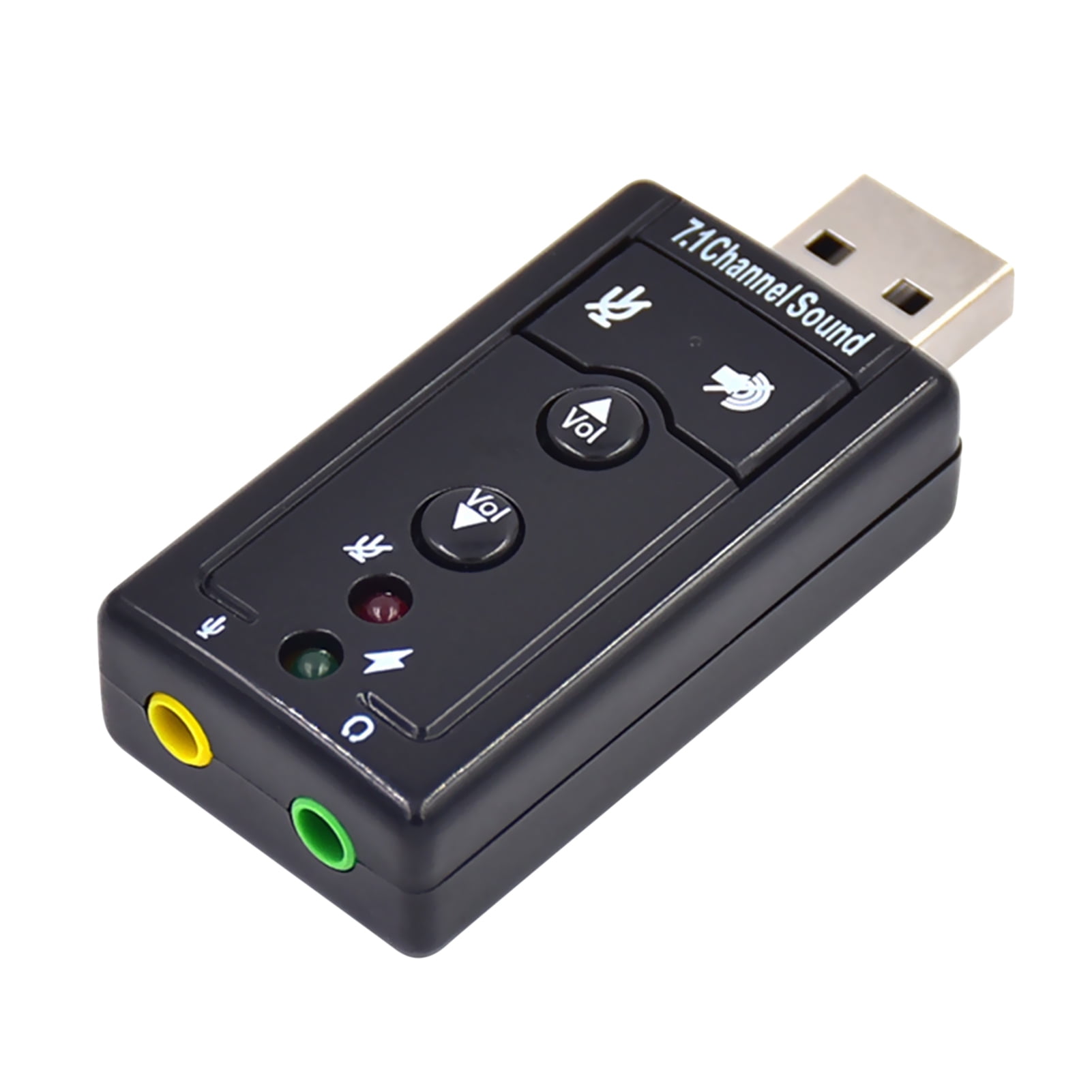 USB External Stereo Sound Adapter USB 7.1 Channel Sound Plug and Play ...