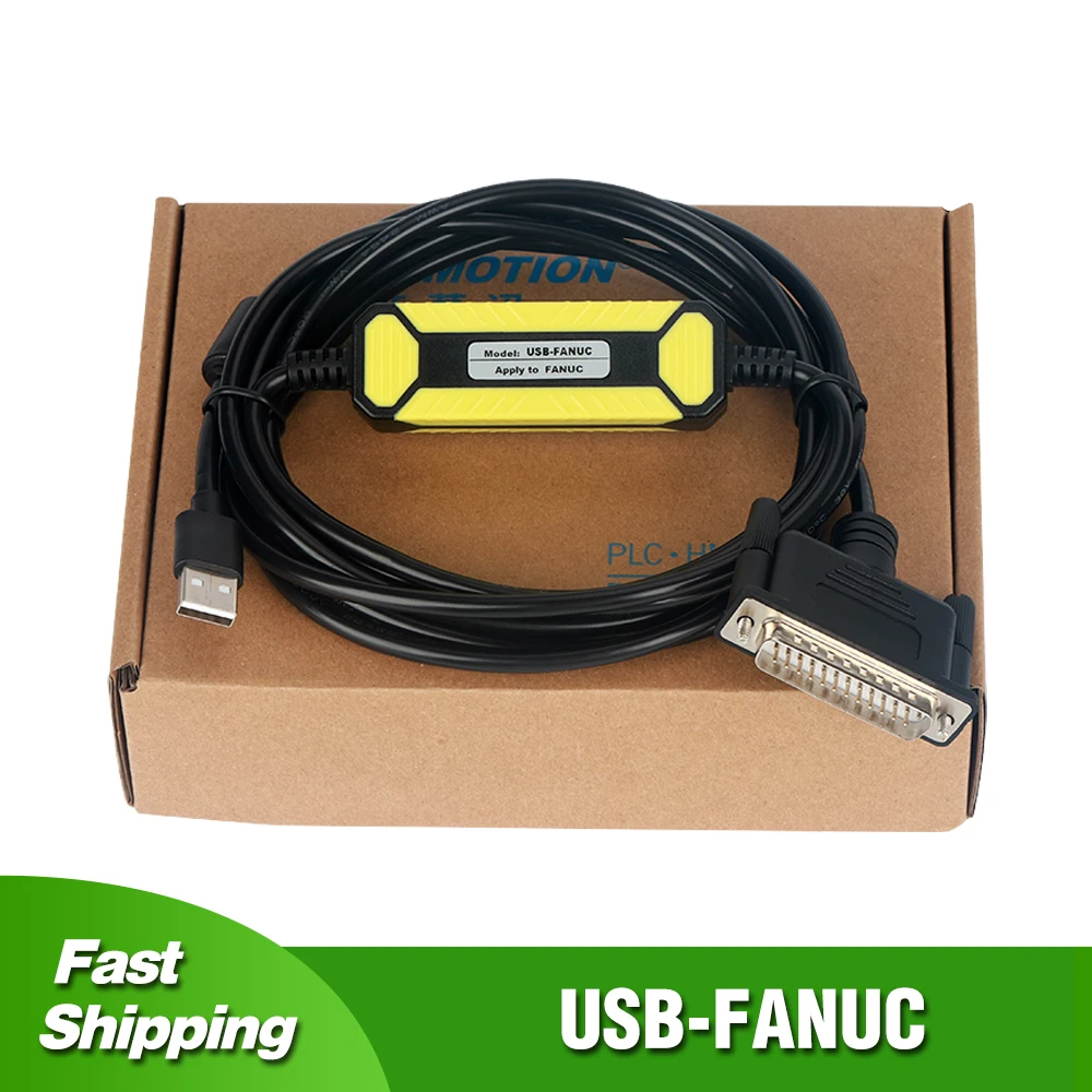 USB-FANUC For CNC Fanuc RS232 Communication Cable USB Convert DB25 Serial Download Cable ...