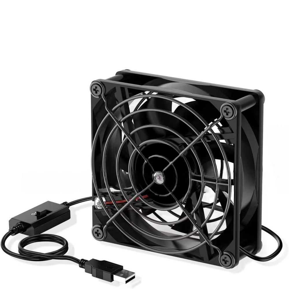 USB Fan 5V 3-Speed Adjustable Speed USB PC Fan for AV Cabinet / Router ...