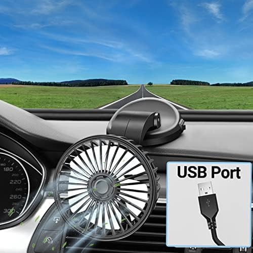 USB Fan for Car, Portable Car Fans That Blow Cold Air with 360 Degree ...
