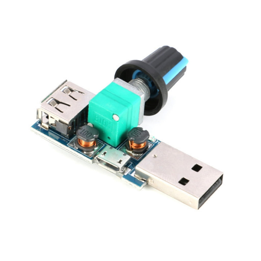USB Fan Controller Stepless Speed Regulator Cooling Governor Noise ...