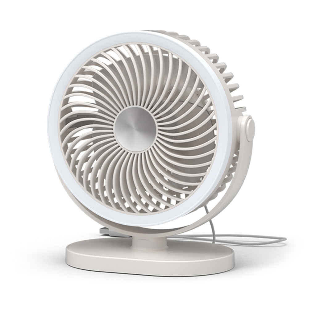 USB Fan Mini Desk Fan 2 Speed Adjustable Rotation Strong Wind Desktop ...
