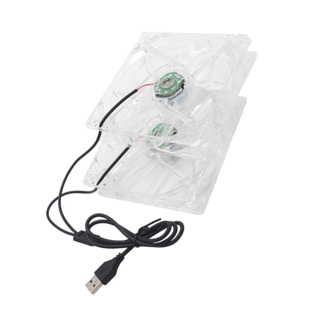 USB Cooling Fan Dual Cooling Fan 12X12X2.5CM White - Walmart.com