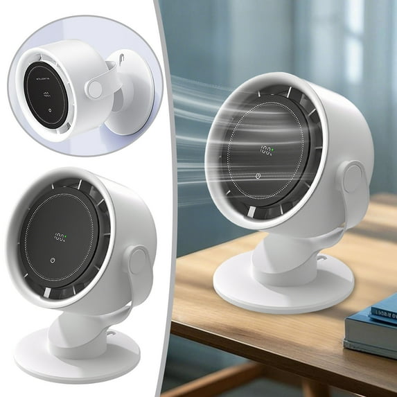 USB Fans Quiet USB Rechargeable High Power Desktop Fan Wall Bladeless ...