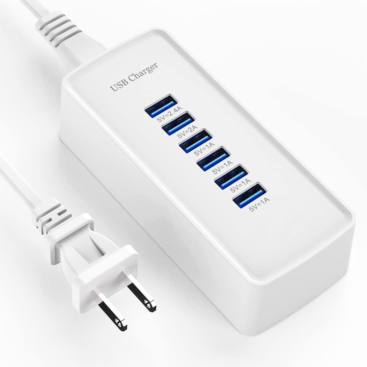 USB Fast Charger, 6-Port Portable Charging Station, Suitable for ...