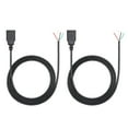 USB A Female 4 Pin Bare Wire 1M/3FT, 5V/2A USB 4 Pin Pigtail Open End ...