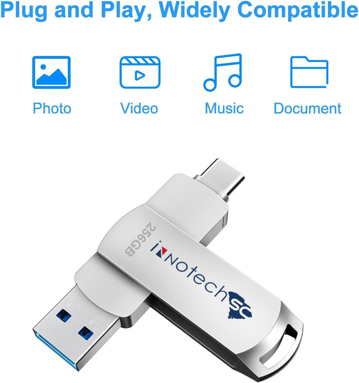 USB Flash Drive 256 GB for Phone Photo Stick High Speed Thumb Drive ...