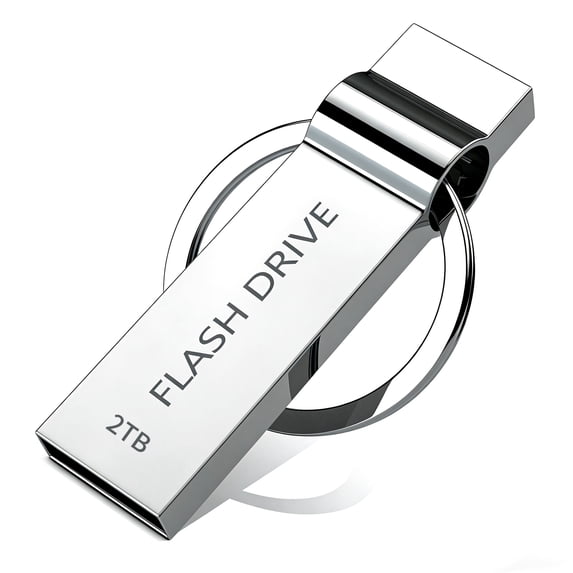USB Flash Drive 2T/2000G Memory Stick Metal Thumb Drive with Keychain ...