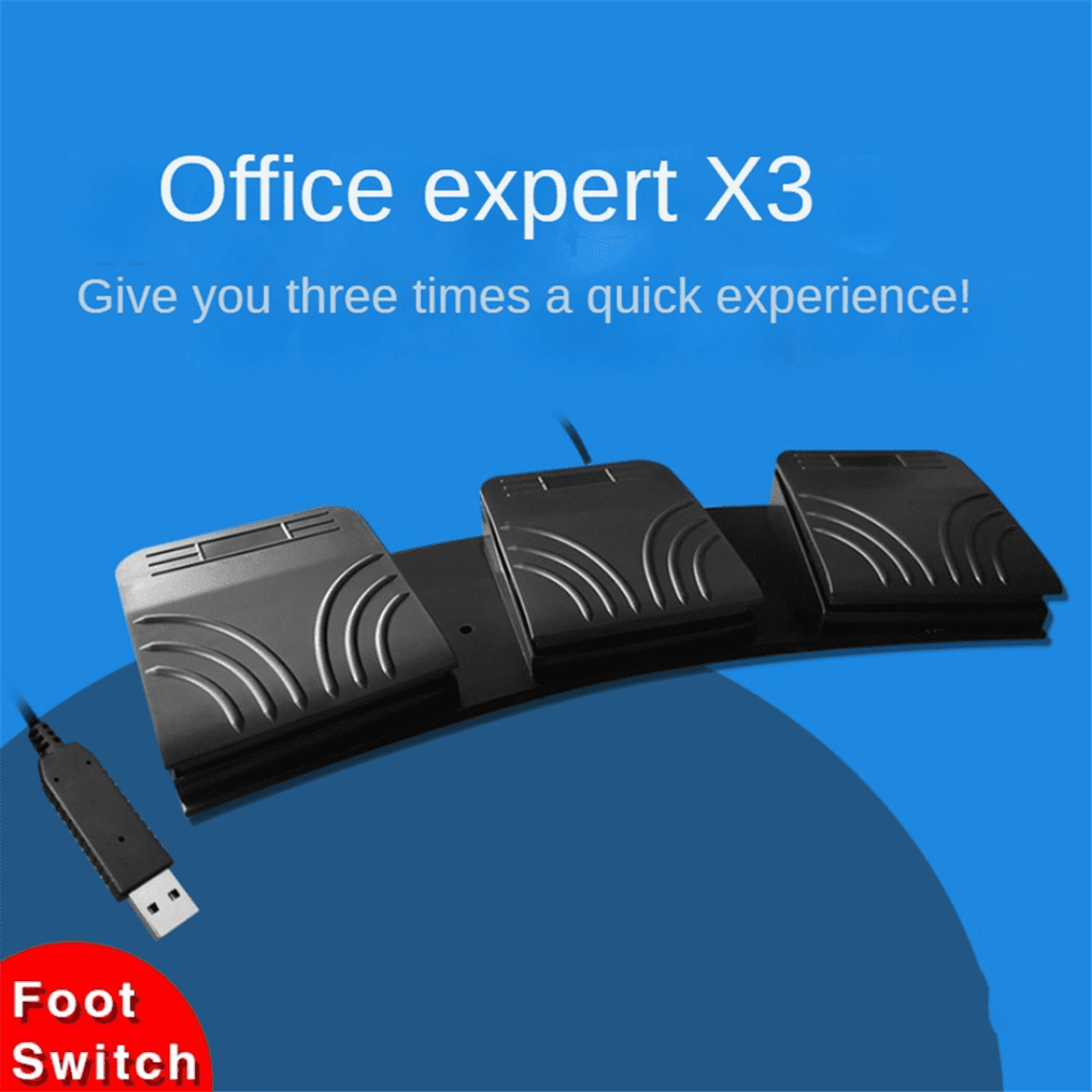 USB Foot Pedal PC Triple Switch Keyboard Customized Combination Key ...