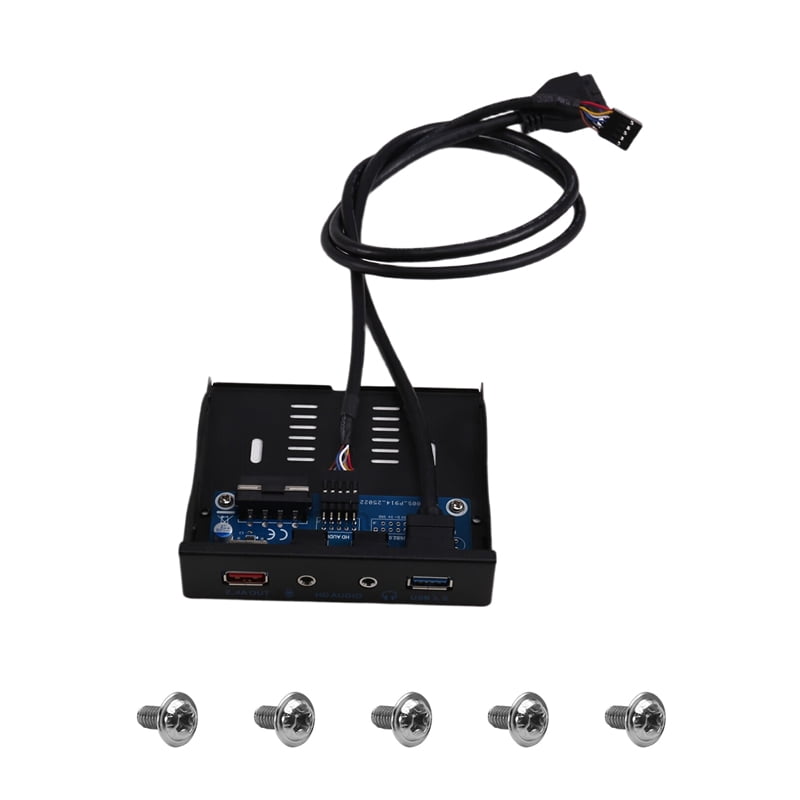 USB Front Panel PC 19Pin 2 Port USB3.0 Hub 3.5mm Earphone Microphones ...