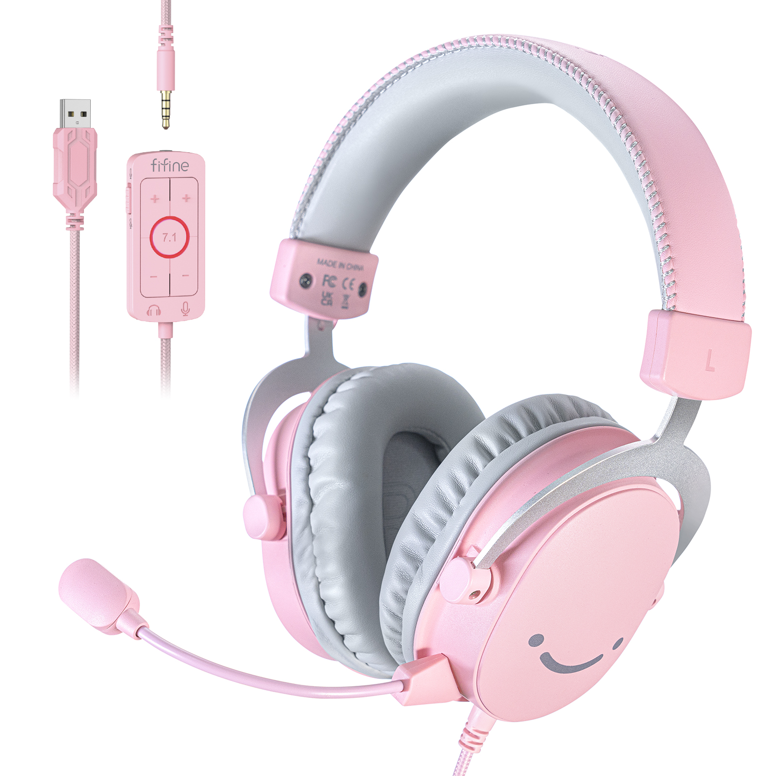USB Gaming Headset with 7.1 Surround Sound/3.5mm Jack/Microphone,Over ...