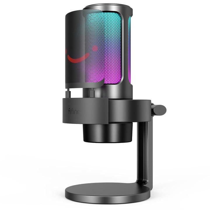 USB Gaming Microphone for Podcast Recording, Dynamic RGB Mic with Quick ...