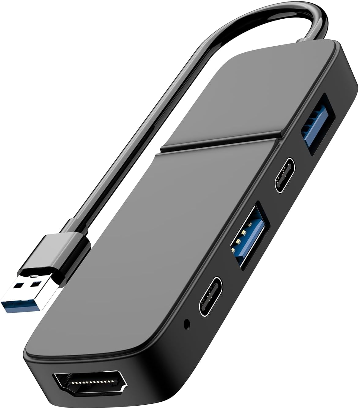 USB to HDMI Adapter, Dual USB C USB A 3.0 Hub: 5 Ports with 2* USB-C ...