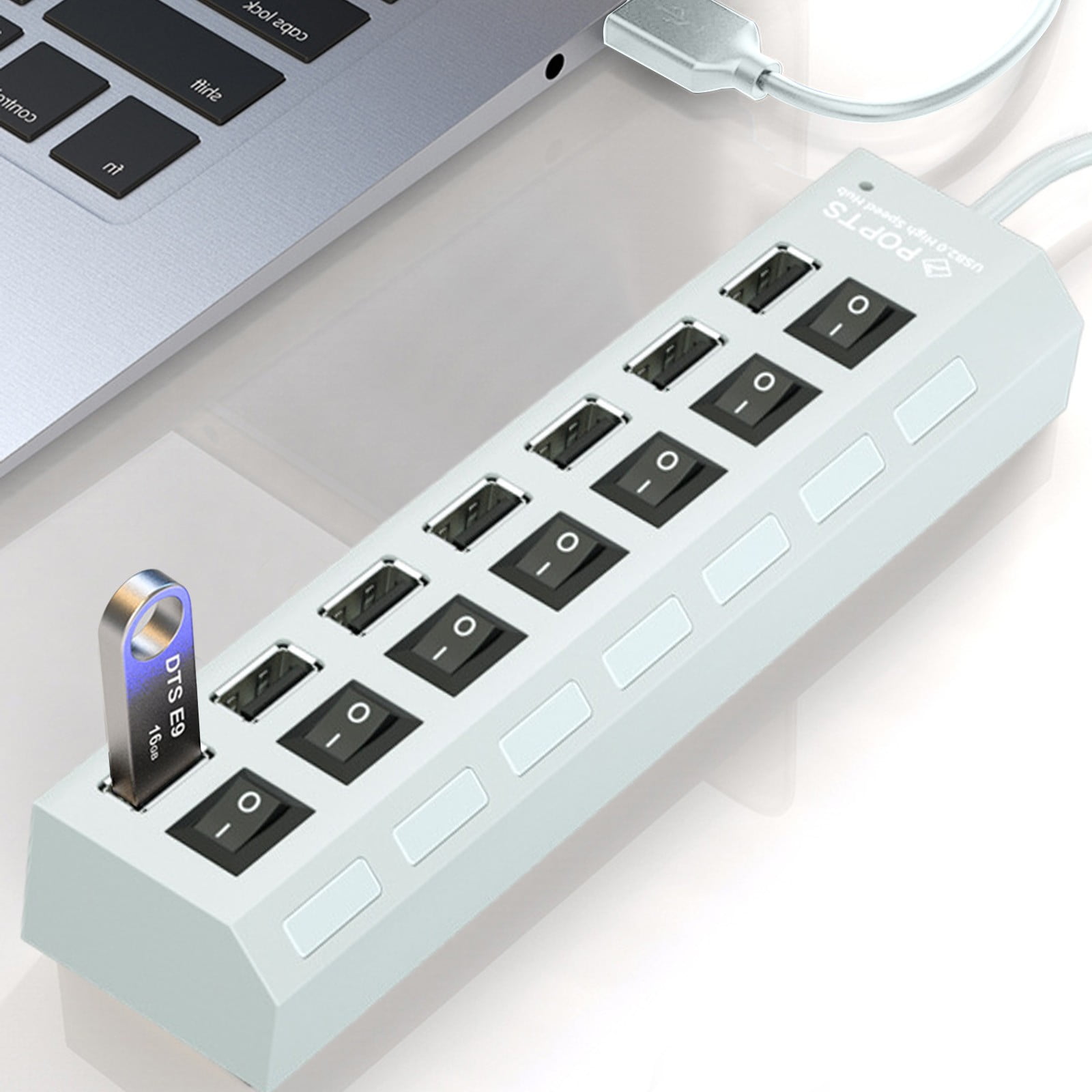 USB HUB 2.0 7 Port Multiple Expander With Multi USB Splitter Hub Use ...
