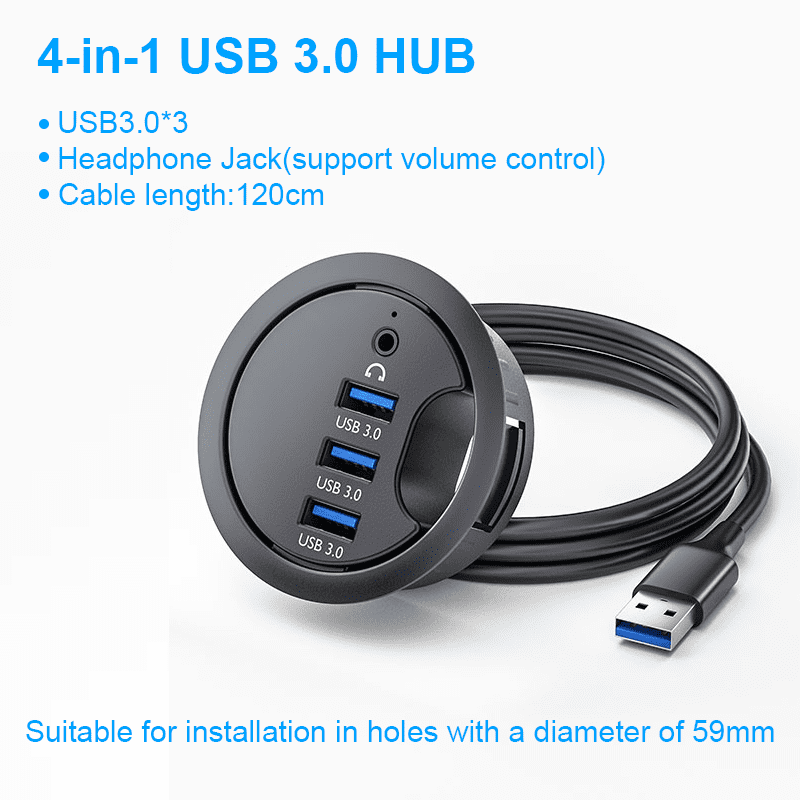 USB HUB 3 0 Mount In Desk HUBs Multi USB 3.0 Ports With SD/TF Card ...