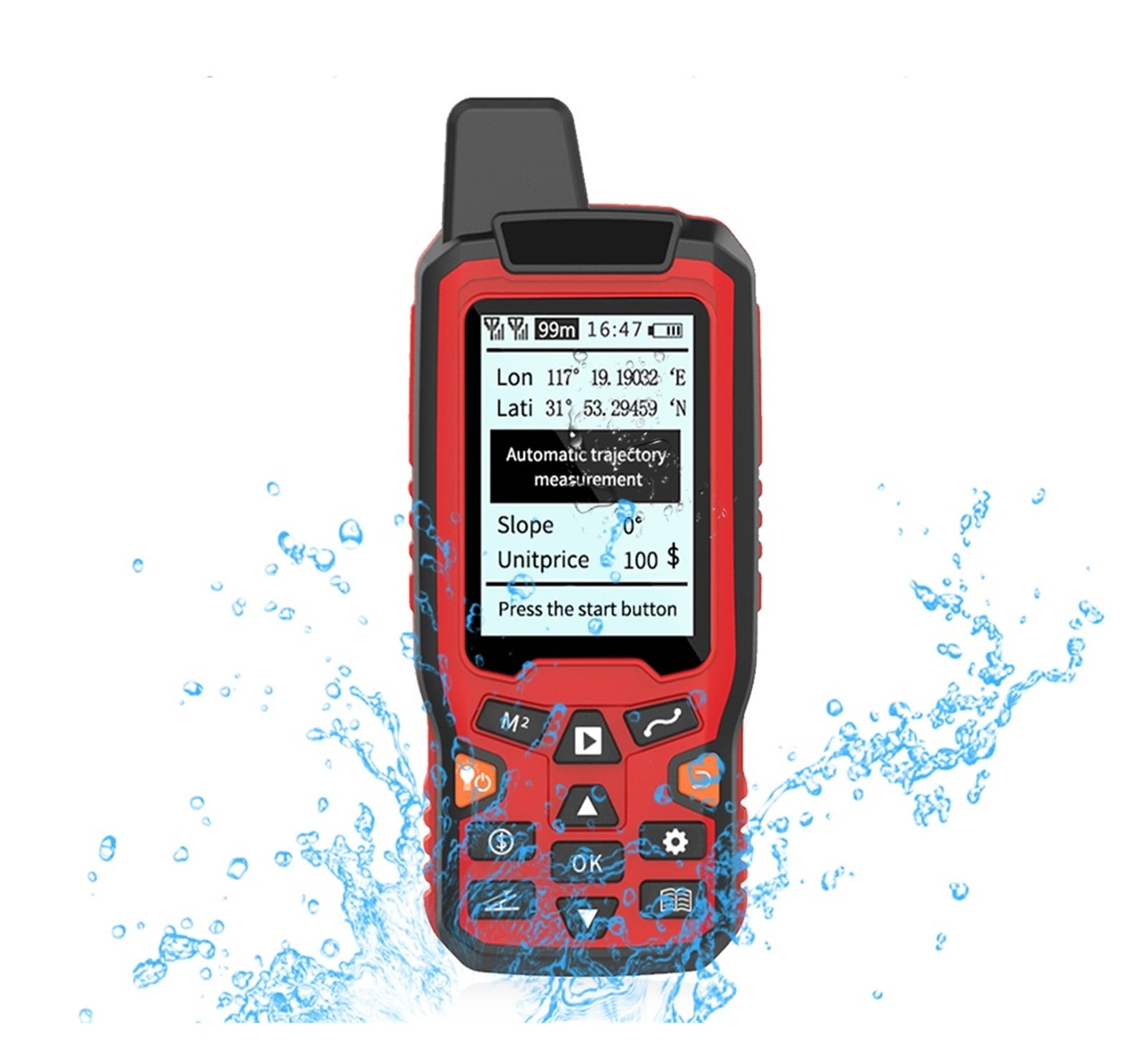 USB Handheld GPS Land Area Measure Navigation Track Area Calculation ...