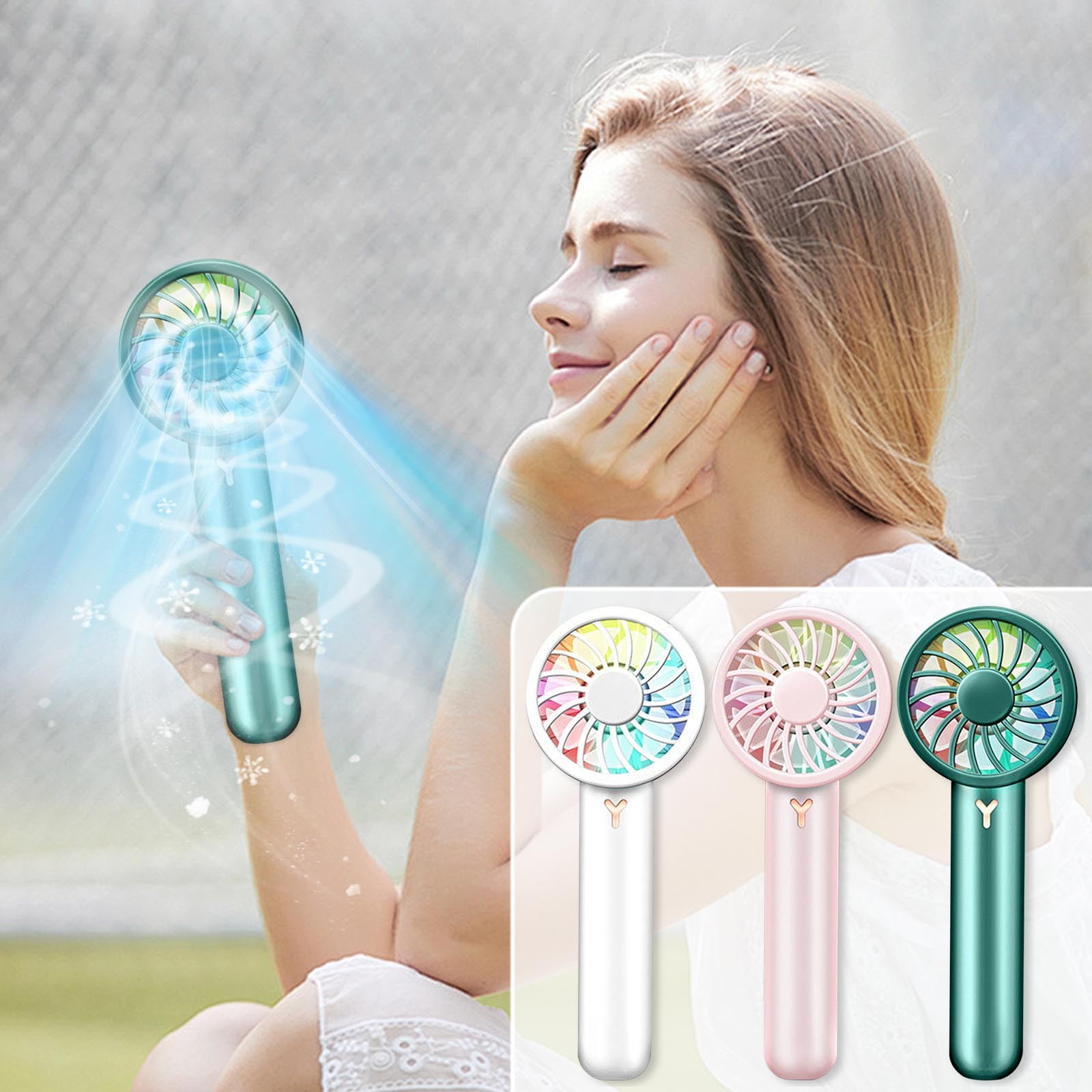 USB Handheld Mini Fan, Rechargeable Desktop Fan, Quiet Operation ...