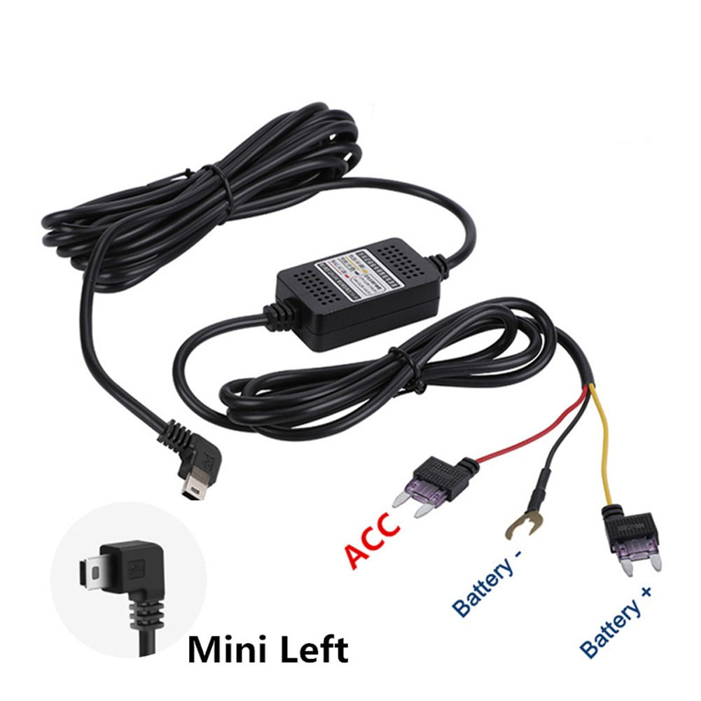 USB Hard Wire Kit for Dash Cam, 12V-24V Power Supply with Mini USB ...