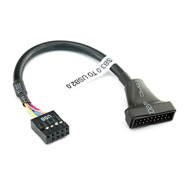 USB Header Splitter Cable,19/20 Pin Motherboard USB Header to USB 9-Pin ...