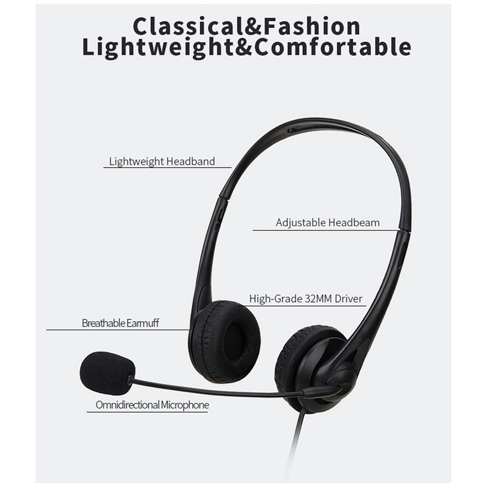USB Headset with Microphone , with Volume Control, for Online ...