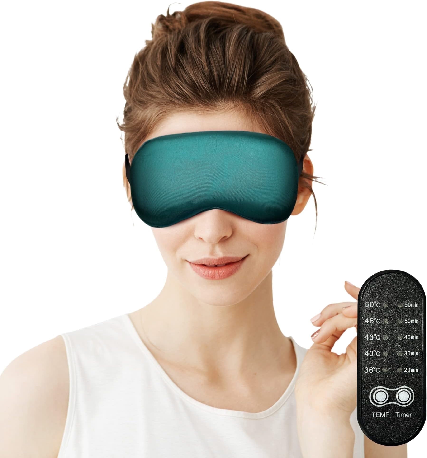 USB Heated Relaxing Soft Nighttime Eye Mask for Dry Eyes and Puffiness ...