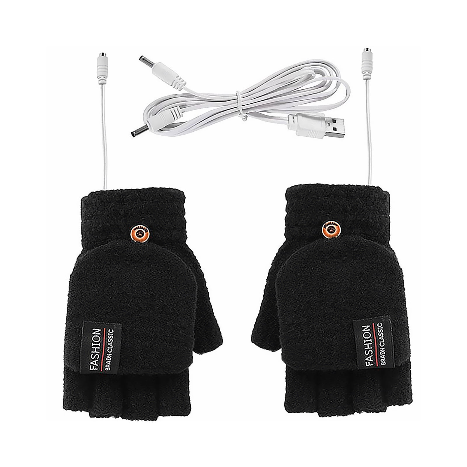 USB Heated Gloves, Men Women Winter Warm Electric Heating Gloves Mitten ...