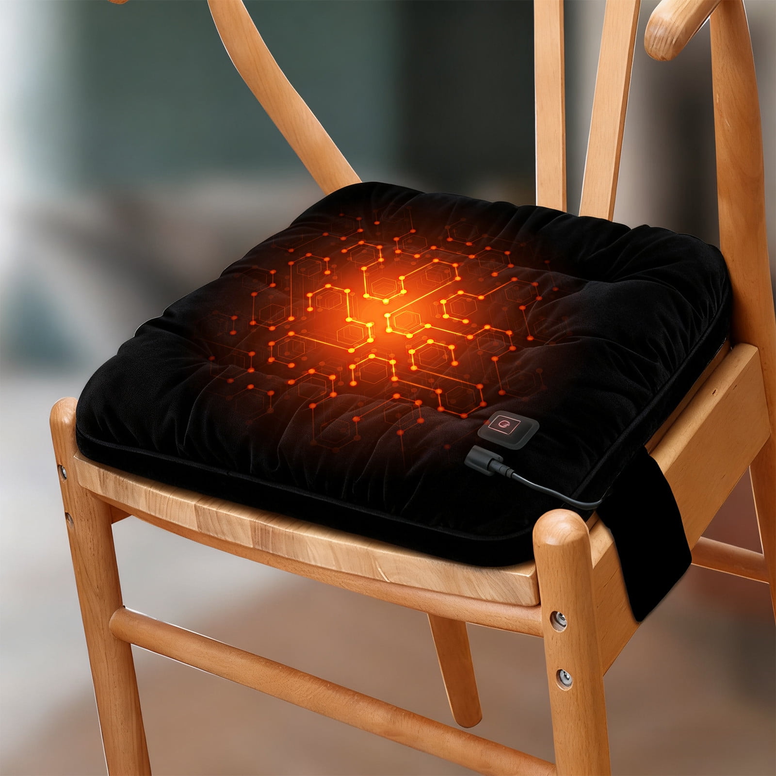 USB Heated Graphene Seat Cushion, Office Chair and Home Seat Warmer ...