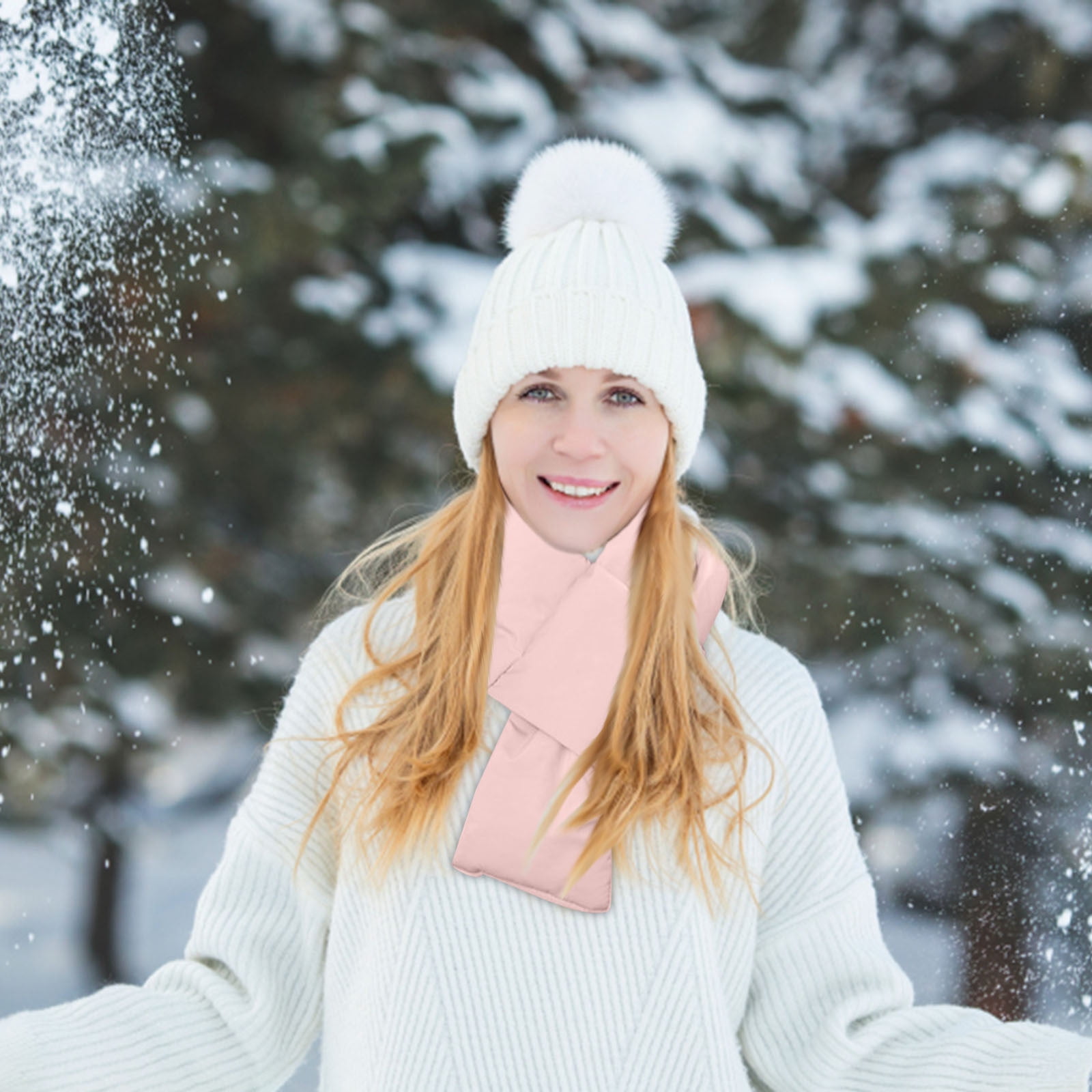 USB Heated Scarf with Vibration Massage, Neck Protection Shawl with Hot ...