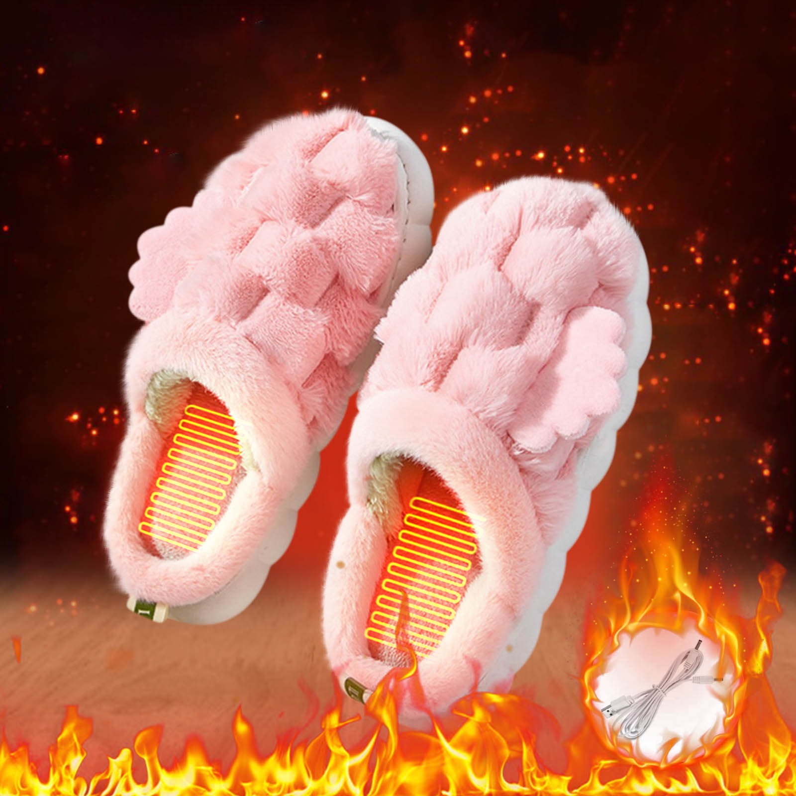USB Heated Slippers under $5! Xqxayjr USB Heated Slippers for Men and ...