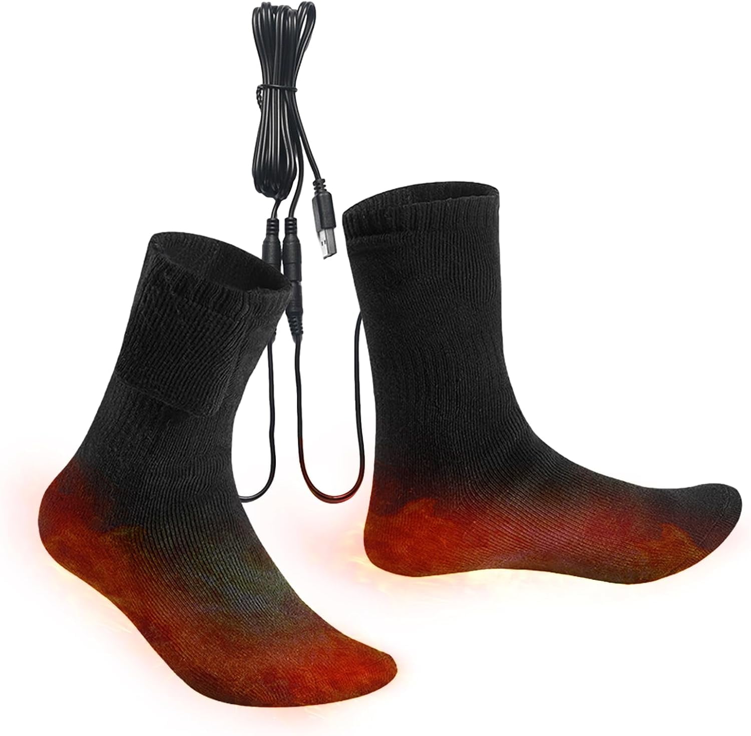 USB Heated Socks, Electric Heated Socks for Women Men, Washable Winter ...
