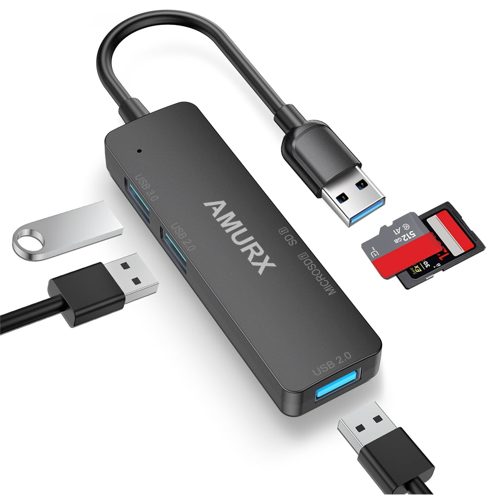 USB Hub, 5 in 1 USB Hub Adapter to 1 USB 3.0 Port/2 USB 2.0 Ports and ...
