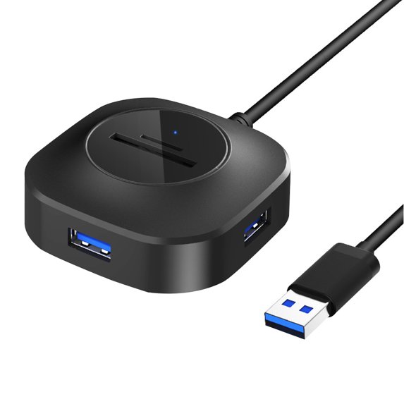 HEMOTON Black USB Hub for Computer Use with Multi Ports ABS Material ...