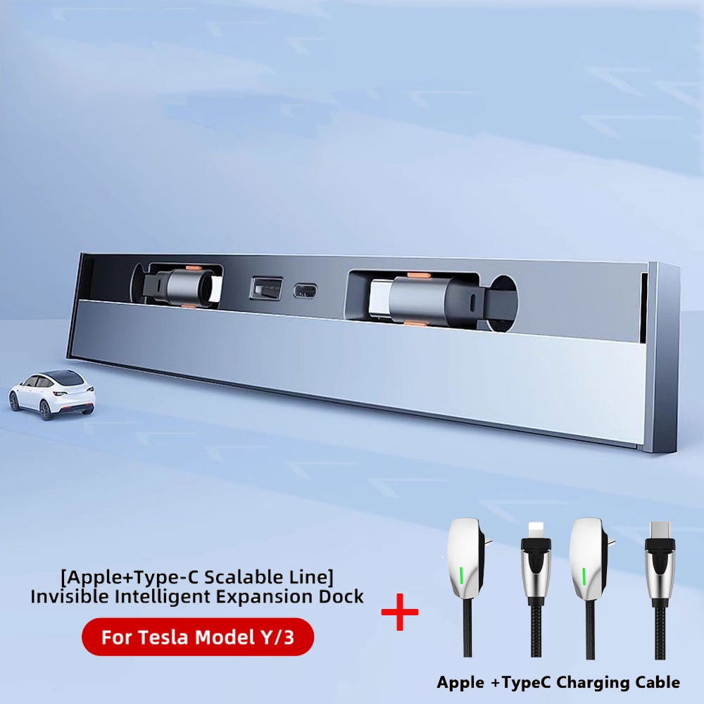 USB Hub Docking Station For Tesla Model Y & Model 3 Central Control ...