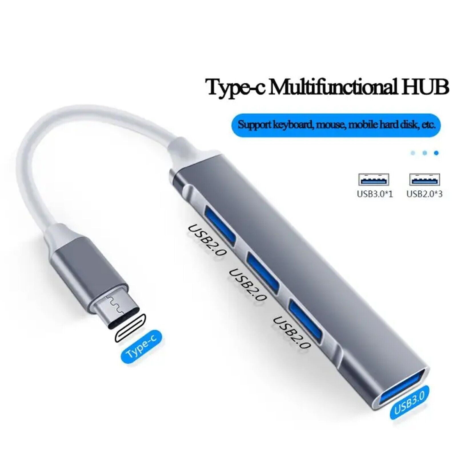 USB Hub Multiport Dock Multi-Splitter USB Type-A 3.0 Hub Adapter for PC ...