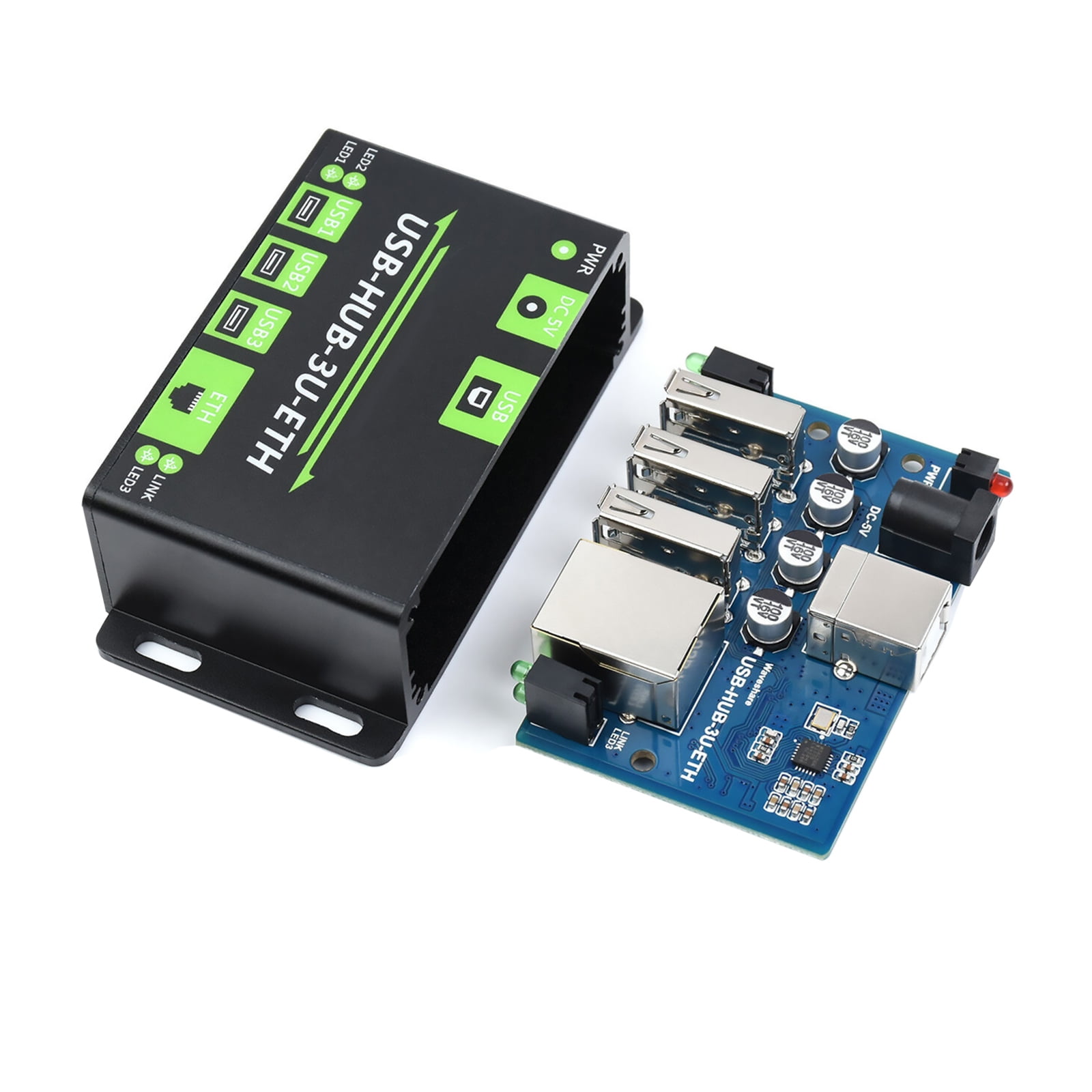 USB Hub with 100M Ethernet Port Over-Voltage Protection, ESD Protection ...