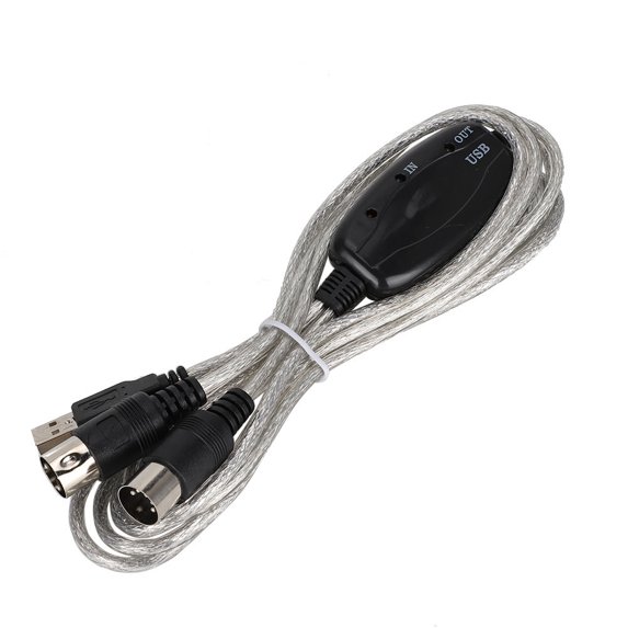 USB INOUT MIDI Cable Converter Computer PC to Music Keyboard Adapter ...