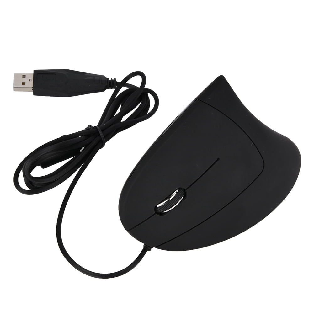 USB Interface Optical Vertical Mouse, Black Gaming Mouse, 1600DPI ...