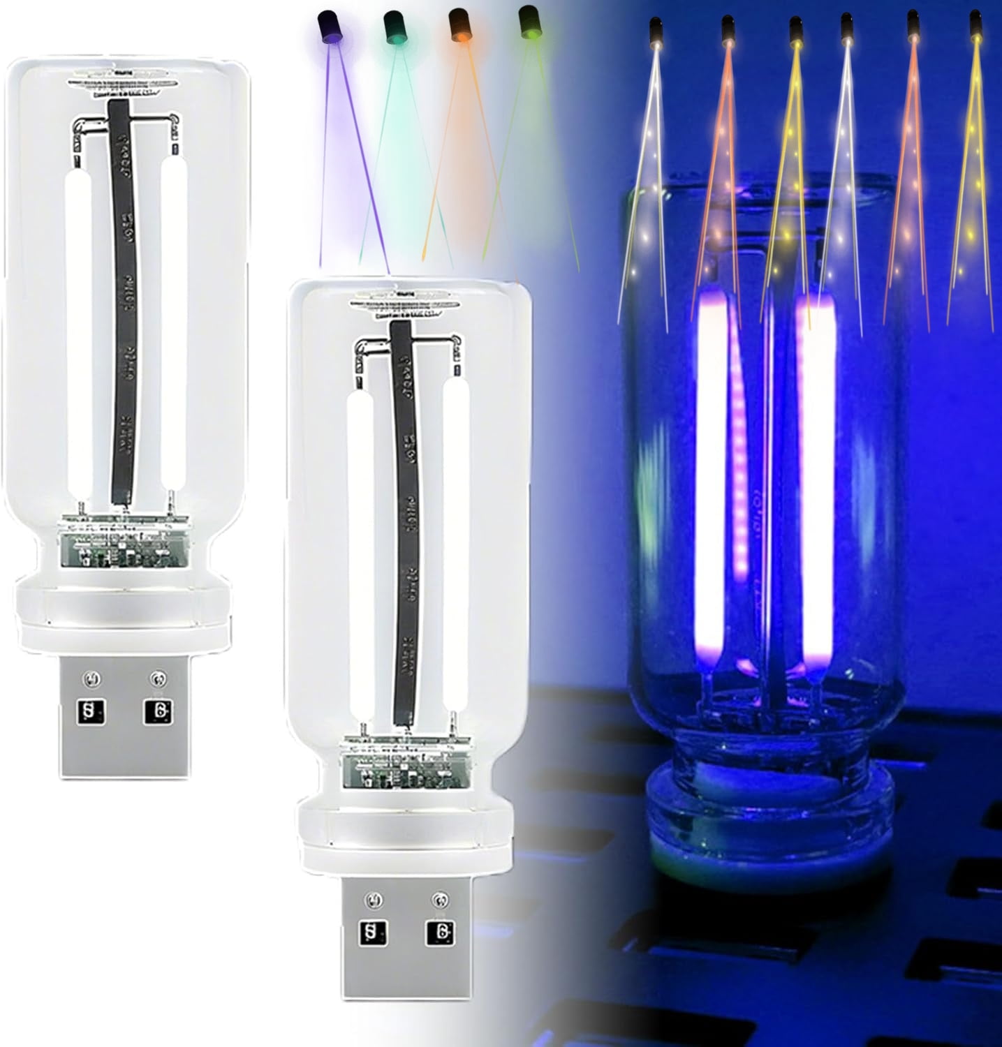 USB Interior Car Lights, 2025 New Retro Inspired Interior Mood Lamps ...