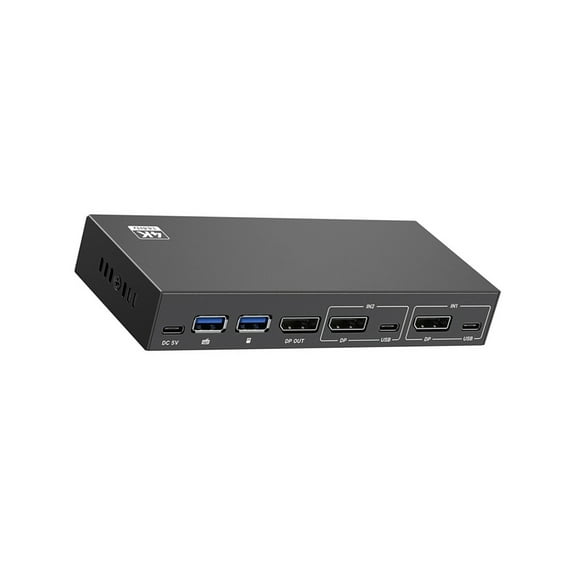 USB KVM Switcher DisplayPort 2 IN 1 Out Mixed Inputs 2 Port 4K@144Hz ...