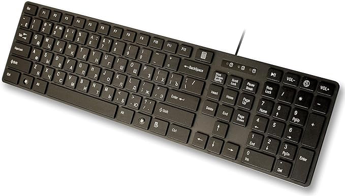 USB Keyboard with Russian English (Cyrillic) Letters/Characters- Full ...