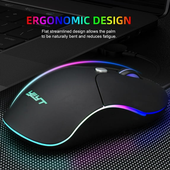 USB LED Backlit RGB Gaming Mouse 3200 DPI office and home Mice with Side Buttons - Walmart.com