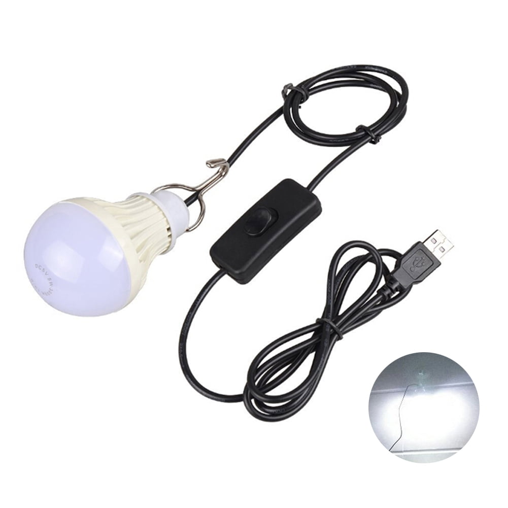 USB LED Bulb 5V Light for Camping Hiking Room Kitchen Garage Warehouse ...